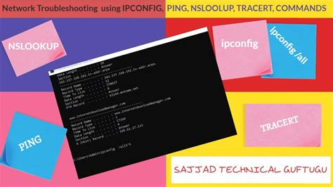 Basic Network Troubleshooting Commands Ping Ipconfig Tracert Nslookup Sajjad Technical
