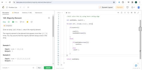 Leetcode Gfg Moorevotingalgorithm Dsa 180daysofcode Consistency