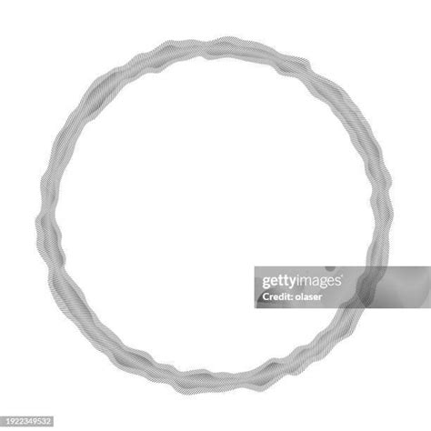 Geometric Circular Line Pattern On White Background High Res Vector