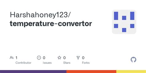 Github Harshahoney123temperature Convertor
