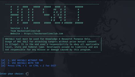Hocsqli Automatic Sql Injection Vulnerability Scanner