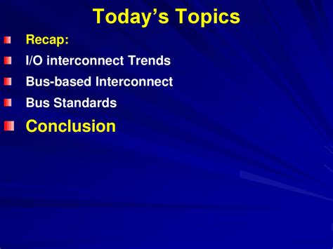Bus Based Interconnect Advance Computer Architecture Lecture Slides