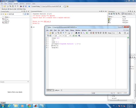 Matlab ¿cómo Elevar Al Cuadrado Una Función Con Variable X Y O Ambas
