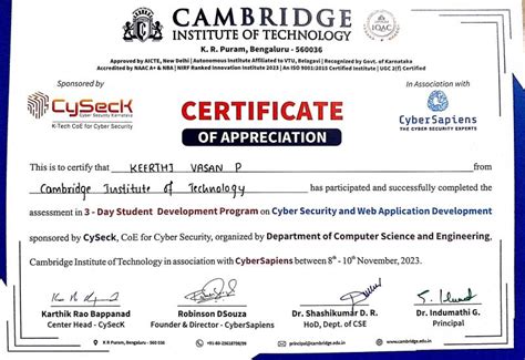 Keerthi Vasan On Linkedin Cybersecurity Hacking Cyseck Webapplication