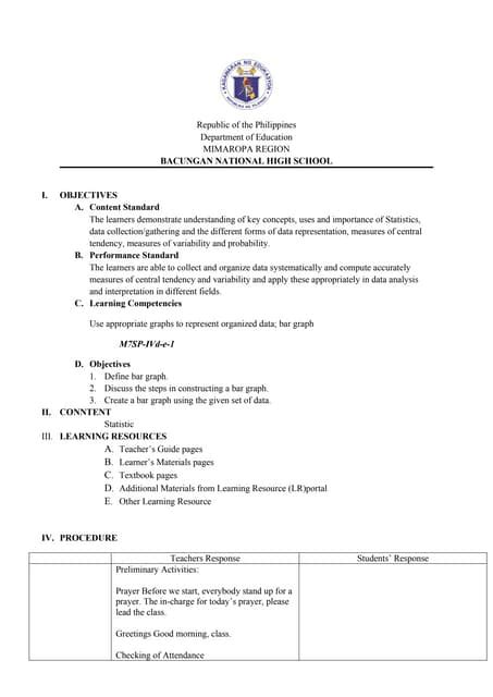 Math 4 Q4 Week 5pptx Steps In Collecting Data Pptx Physics Science