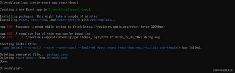 创建react脚手架：环境设置与常见问题解决方案 csdn博客