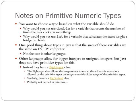 Ppt Primitive Data Types And Arithmetic Operations Powerpoint