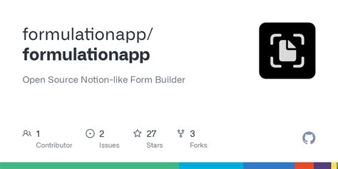 Github Formulationappformulationapp Open Source Notion Like Form