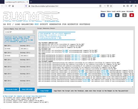 Load Balancing PCC Script Generator For Mikrotik RouterOS O OM