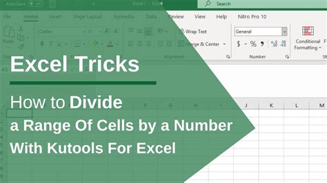 Kutools For Excel How To Divide A Range Of Cells By A Number In Excel Quickly Youtube