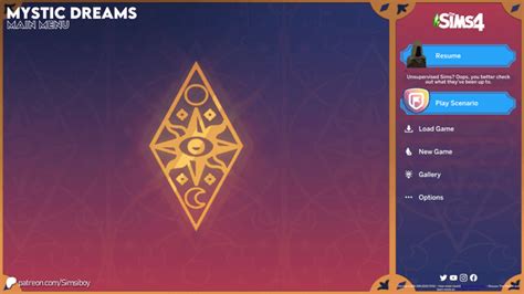 Download Mystic Dreams Loading Screen The Sims 4 Mods Curseforge