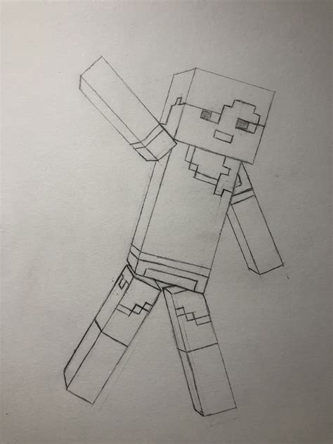 How To Draw A Minecraft Herobrine