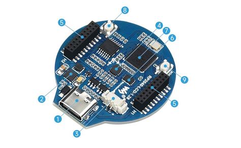 RP MCU Board With Inch Round LCD Accelerometer And Gyroscope Sensor