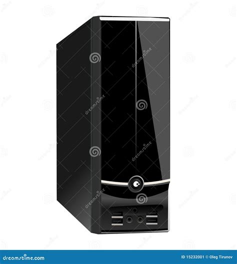 Realistic Illustration Of Computer Case Stock Vector Illustration Of Isolated Computer 15232001