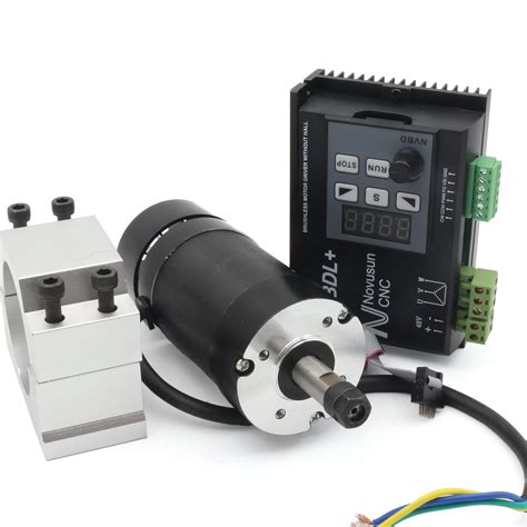 Buy 400W CNC DC Air Cooled Spindle Motor ER8 NVBDL 12000rpm Brushless Spindle Motor Kit 600w