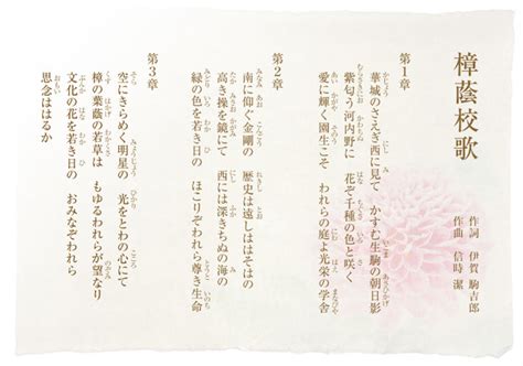 学校法人樟蔭学園 校名校章校歌について