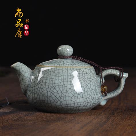 尚品唐青瓷手工陶瓷哥窑茶壶功夫茶具单壶过滤泡茶器泡茶壶 虎窝淘