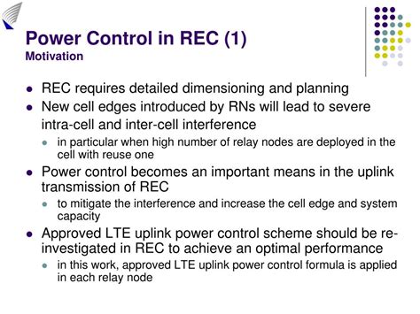 Ppt Uplink Power Control In Lte Relay Enhanced Cells Powerpoint