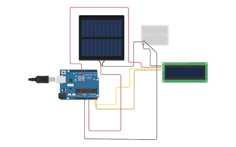 Circuit Design Solar With Arduino Tinkercad
