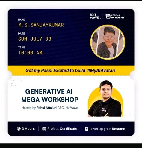 Sanjay Kumar On Linkedin Myaiavatar Nxtwave Nxtwaveccbp