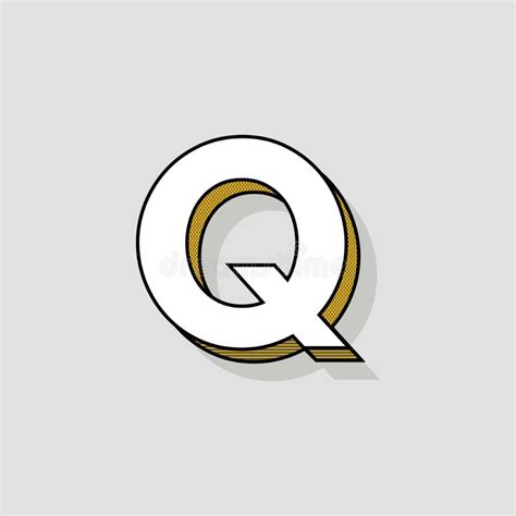 Pop Art Vector Logo Letter Q Stock Vector Illustration Of Business