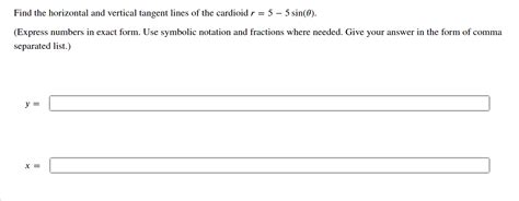 Find The Horizontal And Vertical Tangent Lines Of The