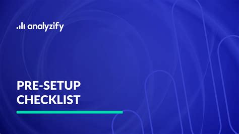 Pre Installation Planning And Preparation Analyzify Docs
