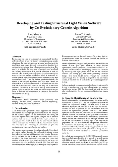 Pdf Developing And Testing Structural Light Vision Software By