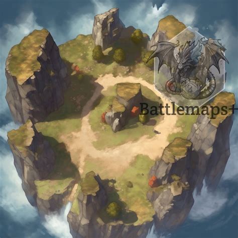 Floating Island X1 Digital Battlemap Dnd Battle Map Dandd Dungeons