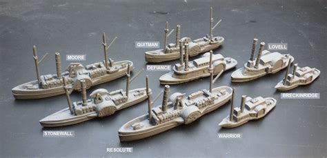 10mm Wargaming Acw Ironclads By Pithead Miniatures