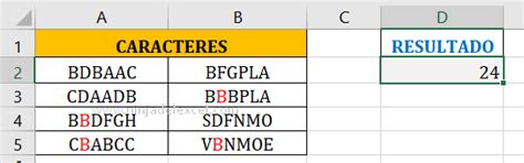 Ejercicio De Excel Avanzado Contando Caracteres Que El Segundo Es B