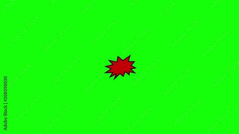 A Comic Strip Speech Cartoon Animation With An Explosion Shape Words