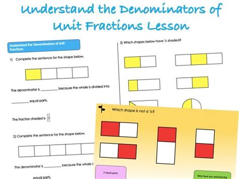 Year 3 Fractions Understand The Denominators Of Unit Fractions Lesson Teaching Resources