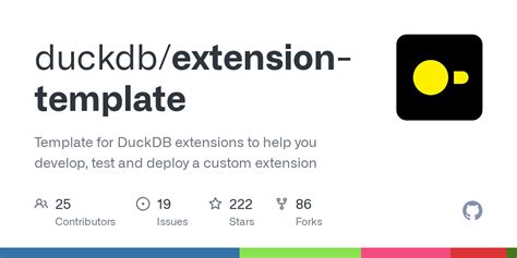 Github Duckdbextension Template Template For Duckdb Extensions To Help You Develop Test And