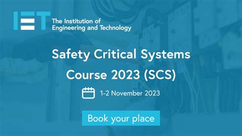 Iet Events And Courses On Linkedin Now In Its 30th Year Our Safety Critical Systems Course