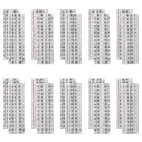 Electronikz Review Zuqian 20 Pack Breadboard 830 Point Solderless Prototype Pcb Board Kit For
