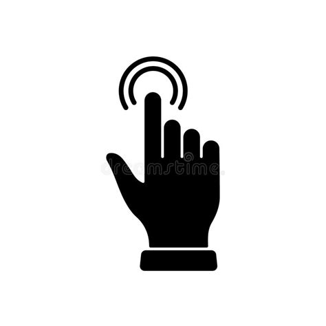 double click gesture hand cursor of computer mouse black silhouette