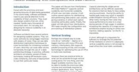 Una Gran Escalabilidad Con Intersystems Iris Data Platform Intersystems