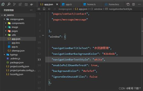 微信小程序 导航栏设置 Csdn博客