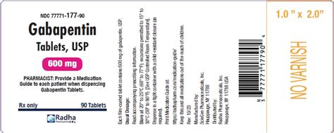 Fda Label For Gabapentin Tablet Oral Indications Usage And Precautions