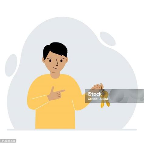 어린 소년은 잠긴 문을 열기 위해 황금 열쇠를 잔뜩 들고 있습니다 지식 또는 성공의 열쇠 기술에 대한 스톡 벡터 아트 및 기타