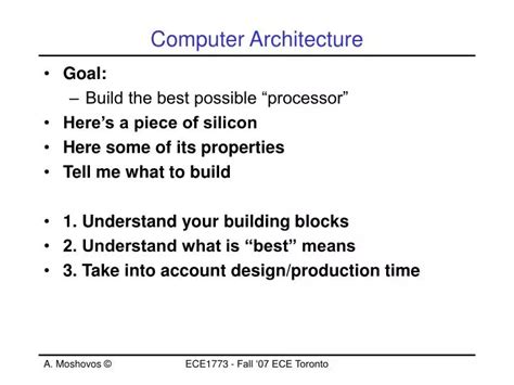 PPT Computer Architecture PowerPoint Presentation Free Download ID