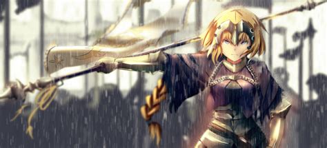 Fategrand Order Fate Series Ruler Fateapocrypha Jeanne Darc Rain Blonde Long Hair