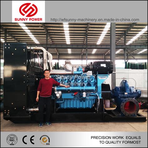 Heavy Duty Double Suction Diesel Split Case Water Pump For Mine