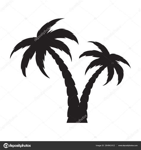 Palm Trees Silhouette Vector