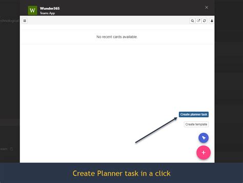 how to create office365 planner task from a microsoft teams