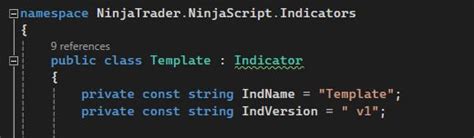 Indicator Template For NinjaTrader NinjaScript
