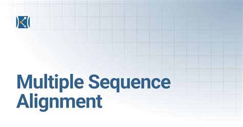 Multiple Sequence Alignment The Barbara K Ostrom 1978 Bioinformatics And Co