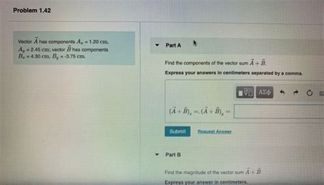 Solved Problem 142 Part A Vector A Has Components A 120