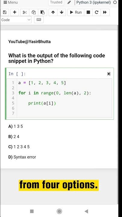 Python Quiz 23 Can You Guess The Output Of This Python Code Range
